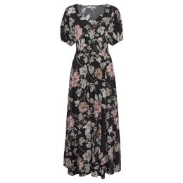 Lascana Kleid Damen Gr&ouml;&szlig;e 46 beige / hellblau / rosa / schwarz Sommerkleid