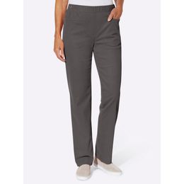 Classic Basics Damen Samthoseanthrazit, Gr. 42, unifarben, 80% Polyester, 20% Polyamid, Hosen