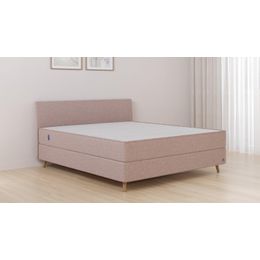 BRUNO Boxspringbett Premium 240x200cm in Blush Rosa | Matratzen-H&auml;rtegrad: Links H2 / Rechts H3 | mehrfach ausgezeichnet in Design & Qualit&auml;t