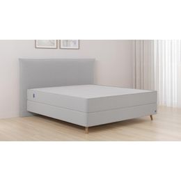 BRUNO Boxspringbett Premium 240x200cm in Hellgrau | Matratzen-H&auml;rtegrad: Links H2 / Rechts H3 | mehrfach ausgezeichnet in Design & Qualit&auml;t
