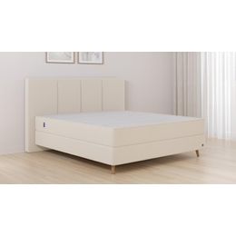 BRUNO Boxspringbett Premium 240x200cm in Beige | Matratzen-H&auml;rtegrad: Links H3 / Rechts H3 | mehrfach ausgezeichnet in Design & Qualit&auml;t