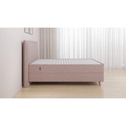 BRUNO Boxspringbett Premium 240x200cm in Blush Rosa | Matratzen-H&auml;rtegrad: Link H3 / Rechts H3 | mehrfach ausgezeichnet in Design & Qualit&auml;t