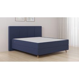 BRUNO Boxspringbett Premium 240x200cm in Blau | Matratzen-H&auml;rtegrad: Links H2 / Rechts H2 | mehrfach ausgezeichnet in Design & Qualit&auml;t