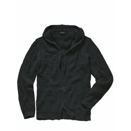 Mey & Edlich Mey & Edlich Herren Waffel-Cardigan FE Schwarz 35 % Polyamid, 30 % Wolle, 30 % Viskose, 5 % Kaschmir