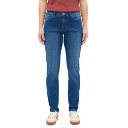 Mustang Damen Slim-fit-Jeans "Damen Style Crosby Relaxed Slim", blau, Gr. 28, unifarben, Denim/Jeans, 92% Baumwolle, 6% Elastomultiester, 2%