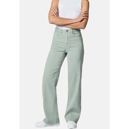 PEAK TIME Damen Chinohose "Cyrele"gaia gr&uuml;n, Gr. 27, Stoff, Material: 93% Baumwolle, 6% Elastomultiester, 1% Elasthan, Hosen, Lange Wide-Leg-Hose mit