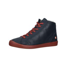 Softinos Damen Schn&uuml;rstiefelette "Softinos Stiefelette Leder", Gr. 42navy, Leder, Schuhe
