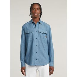 G-Star Raw G-STAR Herren Langarmshirt "Marine Slim Hemd"niagara, milk, Gr. XXL, Obermaterial: 80% Baumwolle, 20% Leinen, Shirts
