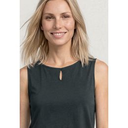 Street One Damen Tr&auml;gertopdeep bound gr&uuml;n, Gr. 44, unifarben, Web, 50% Baumwolle, 50% Modal, Tops, mit Cut-Out Detail