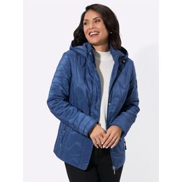 Casual Looks Damen Steppjackejeansblau, Gr. 42, unifarben, 100% Polyester, Wattierung:100% Polyester, Jacken
