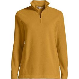 LANDS' END Anyweather Fleece-Pullover mit Rei&szlig;verschluss f&uuml;r Damen, Damen, size: regular, Gelb, Polyester, by Lands' End