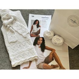 WoolBag Top mit Schal aus Cottonprima von Junghans-Wolle, 36-42, aus Baumwolle