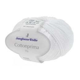 Cottonprima von Junghans-Wolle, Wei&szlig;, aus Baumwolle