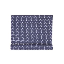 Krasilnikoff Tischl&auml;ufer Anchor Anker 35x120 cm, thunder blue skandinavische Deko Online Shop