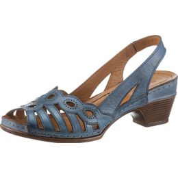 Gemini Damen Sandale mit Gummizug f&uuml;r leichten Einstieg royalblau Gr&ouml;&szlig;e 37