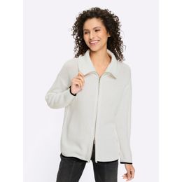 Heine Damen Cardigan, Wei&szlig;, Gr. 48, Basic Strickjacken, 100% Baumwolle