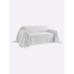 &Uuml;berwurf, Wei&szlig;, Gr. 250x190 cm - Sessel&uuml;berwurf, Pereira da Cunha, Sofa&uuml;berw&uuml;rfe & Hussen, 100% Baumwolle