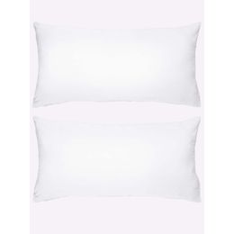 HEINE HOME Bettw&auml;sche, Wei&szlig;, Gr. 80x80 cm - 2 Kissenbez&uuml;ge, Bettw&auml;sche, 100% Baumwolle