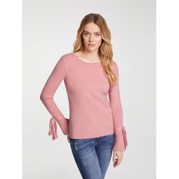 Heine Damen Feinstrickpullover, Rosa, Gr. 44, Rundhals Pullover, Material: Viskose