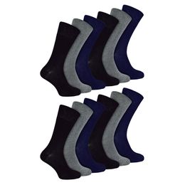 IOMI - 12 Paar Multipack Herren Diabetiker Bambus Socken | Extra breite nahtlose Socken mit nicht elastischen sanften Grip Top - BNG
