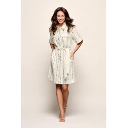 Lexie Tunika mit Print, Off-White/Schwarz