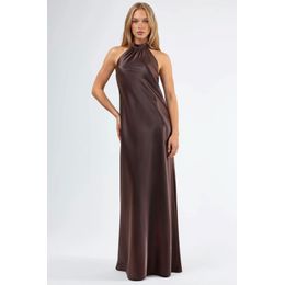 Halter-Neck-Maxi-Kleid mit Schal-Detail