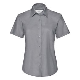 Russel Athletic Russell Collection Damen/Damen Kurzarm-Oxfordhemd (Silbergrau)