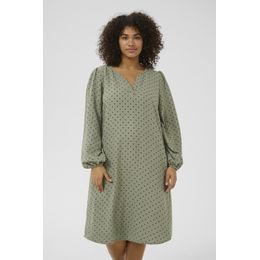 Kaffe Kleid Regular fit Vetiver w. Deep Black Dot green