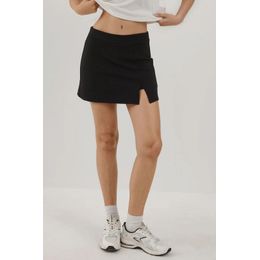 Texturierte Mini-Shorts mit elastischem Bund