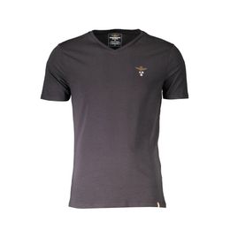 Aeronautica Militare Schwarzes Baumwoll-Hemd f&uuml;r Herren