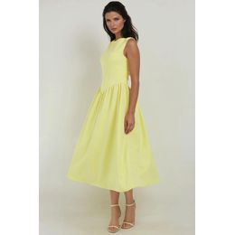 A-Form Midi-Kleid mit Rundhalsausschnitt