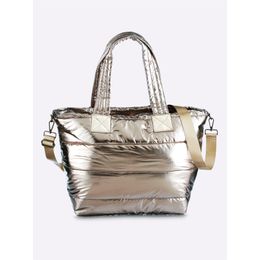Heine Damen Tasche, Goldfarben, Handtaschen, Material: Synthetik