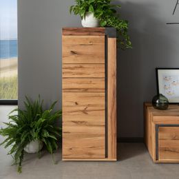 Highboard Wildeiche / Zerreiche 53x45x142 natur ge&ouml;lt NEW AMSTERDAM #06