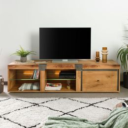 TV-Board Wild-/Zerreiche 200x48x50 natur ge&ouml;lt NEW AMSTERDAM #15