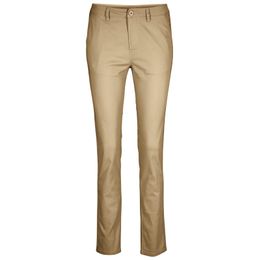 Heine Damen Hose, Braun, Gr. 42, Gerade Hosen, Material: Baumwolle
