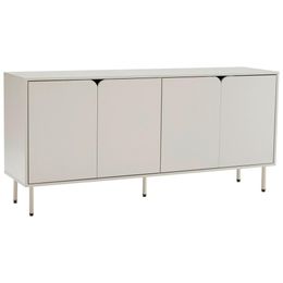 Xora Sideboard, Seidengrau, Metall, Holzwerkstoff, 2 F&auml;cher, 160x75x40 cm, Wohnzimmer, Kommoden & Sideboards, Sideboards