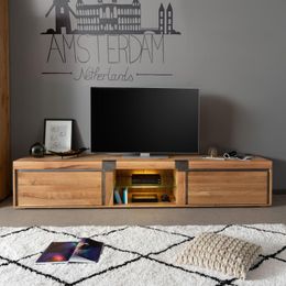 TV-Board Wildeiche / Zerreiche 260x48x50 natur ge&ouml;lt NEW AMSTERDAM #04