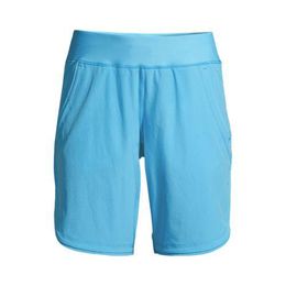 LANDS' END Badeshorts 23 cm f&uuml;r Damen in Plus-Gr&ouml;&szlig;e, Damen, size: plus, Blau, Polyester-Mischung, by Lands' End