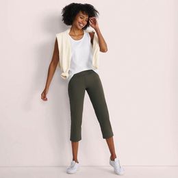 LANDS' END &frac34;-Yogahose ACTIVE f&uuml;r Damen, Damen, size: regular, Gr&uuml;n, Polyester-Mischung, by Lands' End