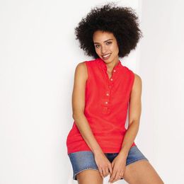 LANDS' END &Auml;rmelloses Top aus Leinen f&uuml;r Damen, Damen, size: regular, Orange, Leinen, by Lands' End