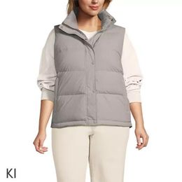 LANDS' END Wasserabweisende Daunenweste f&uuml;r Damen in Plus-Gr&ouml;&szlig;e, Damen, size: plus, Schwarz, Nylon, by Lands' End