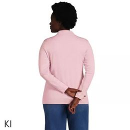 LANDS' END Supima-Poloshirt mit langen &Auml;rmeln f&uuml;r Damen in Plus-Gr&ouml;&szlig;e, Damen, size: plus, Pink, Baumwolle, by Lands' End