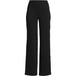 LANDS' END Serious Sweats Straight Fit Thermohose f&uuml;r Damen in Plus-Gr&ouml;&szlig;e, Damen, size: plus, Schwarz, Baumwoll-Mischung/Polyester-Mischung, by Lands' End