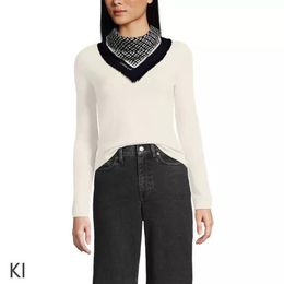 LANDS' END Gemusterter Karreeschal aus Wolle f&uuml;r Damen, Damen, size: regular, Schwarz, Wolle, by Lands' End