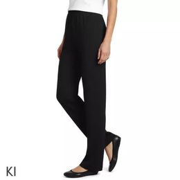 LANDS' END Straight Fit Freizeithose SPORT KNIT f&uuml;r Damen, Damen, size: regular, Schwarz, Baumwolle, by Lands' End