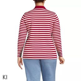LANDS' END Supima-Poloshirt mit langen &Auml;rmeln f&uuml;r Damen in Plus-Gr&ouml;&szlig;e, Damen, size: plus, Gr&uuml;n, Baumwolle, by Lands' End
