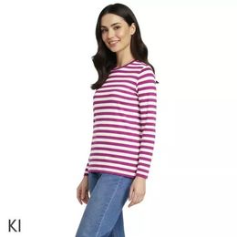 LANDS' END Supima-Shirt, Langarm, Damen, size: regular, Pink, Baumwolle, by Lands' End