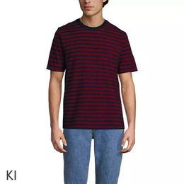 LANDS' END Super-T Kurzarm-Shirt f&uuml;r Herren, Classic Fit, Herren, size: regular, Blau, Baumwolle, by Lands' End