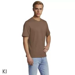 LANDS' END Super-T Kurzarm-Shirt f&uuml;r Herren, Classic Fit, Herren, size: regular, Braun, Baumwolle, by Lands' End