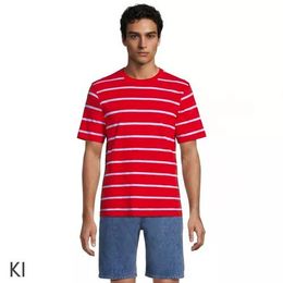 LANDS' END Super-T Kurzarm-Shirt f&uuml;r Herren, Classic Fit, Herren, size: regular, Rot, Baumwolle, by Lands' End